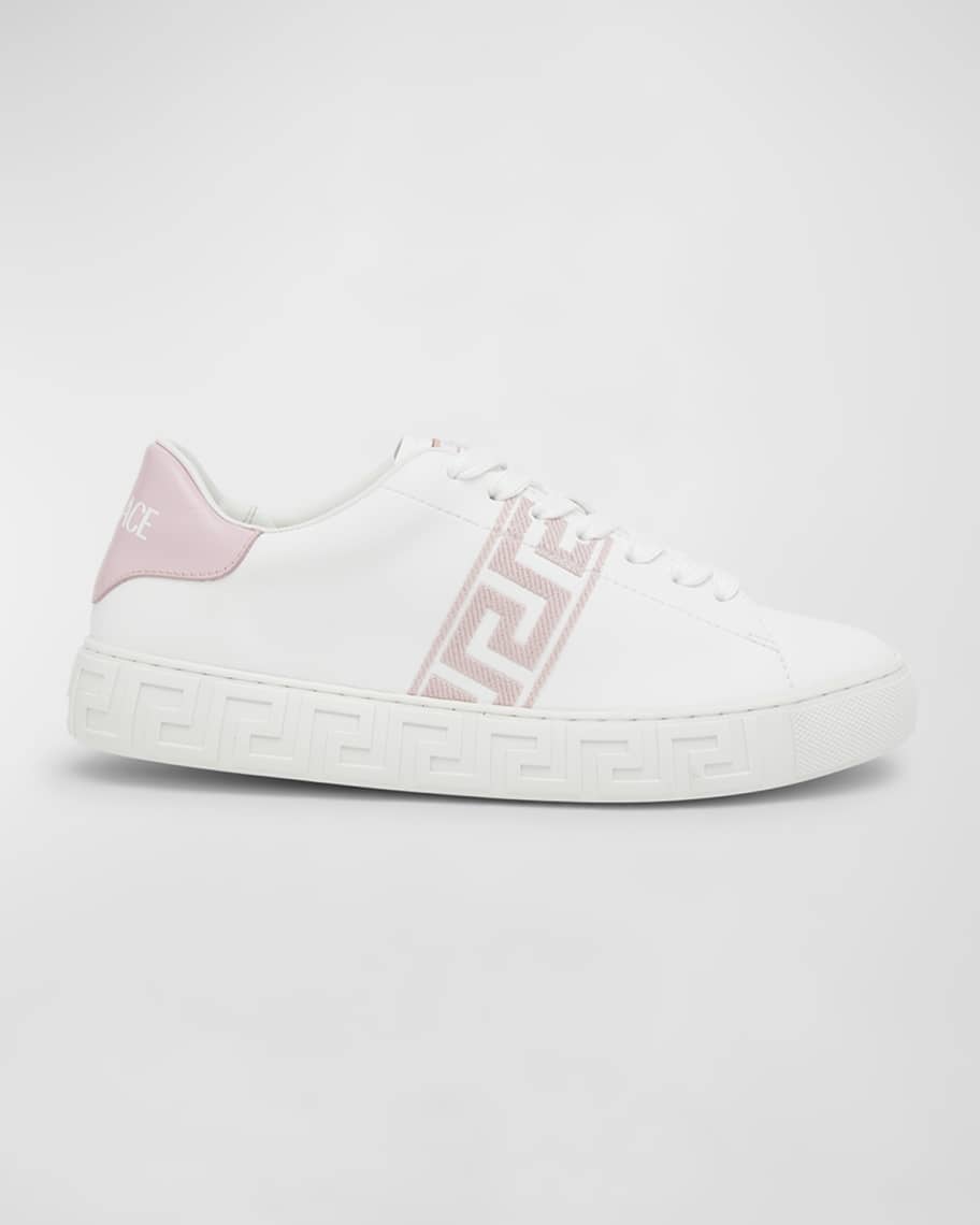 Versace La Greca Bicolor Low-Top Sneakers | Neiman Marcus