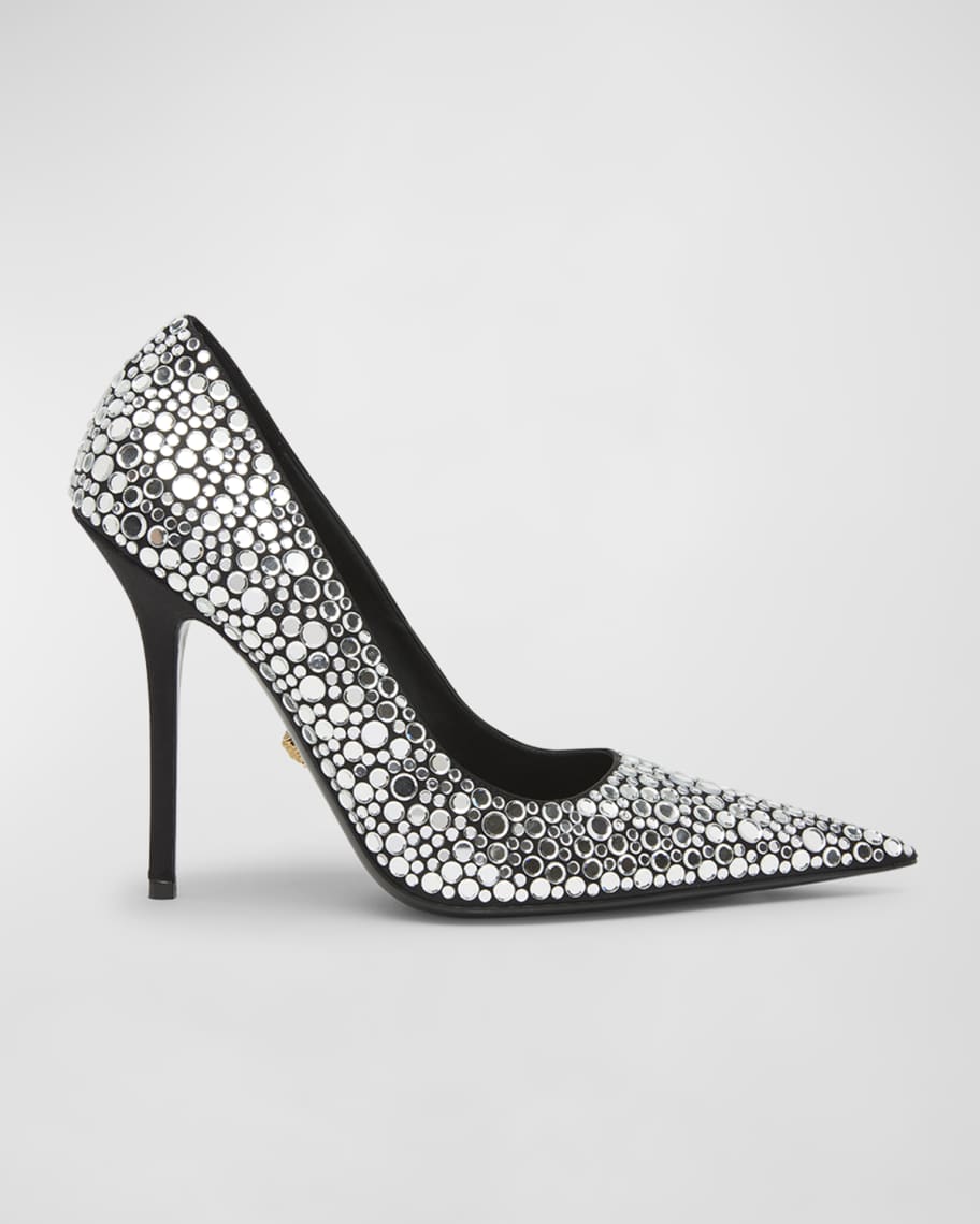 Versace Crystal Stiletto Cocktail Pumps | Neiman Marcus