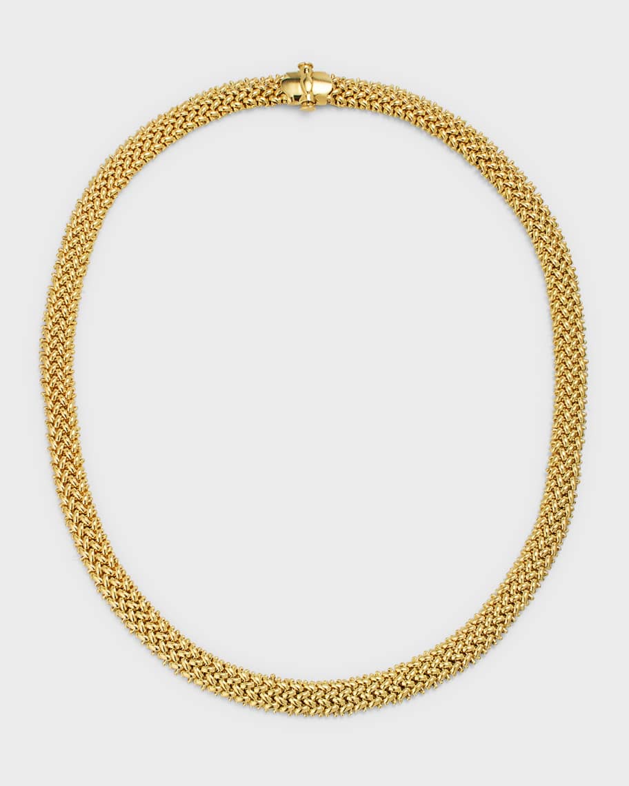Alberto Milani 18K Yellow Gold Via Ornato Chicco Chain Necklace, 7mm ...