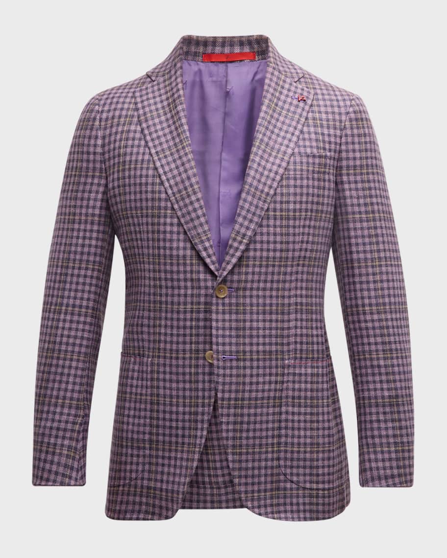 Isaia Men's Check Wool-Blend Sport Coat | Neiman Marcus