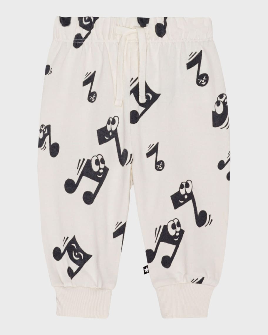 Molo Kid's Simeon Musical Notes Sweatpants, Size 3M-2 | Neiman Marcus