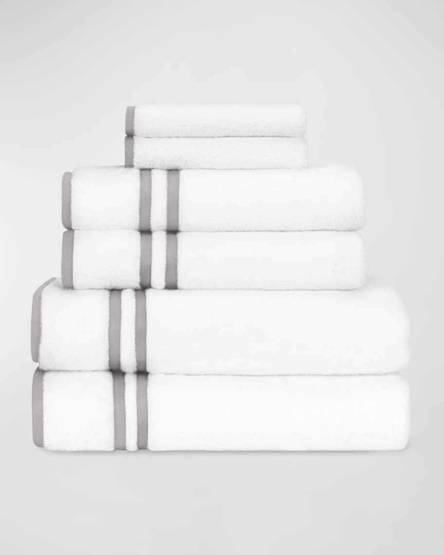 Home Treasures Ribbons 6-Piece Turkish Terry Cloth Bath Towel Set ...