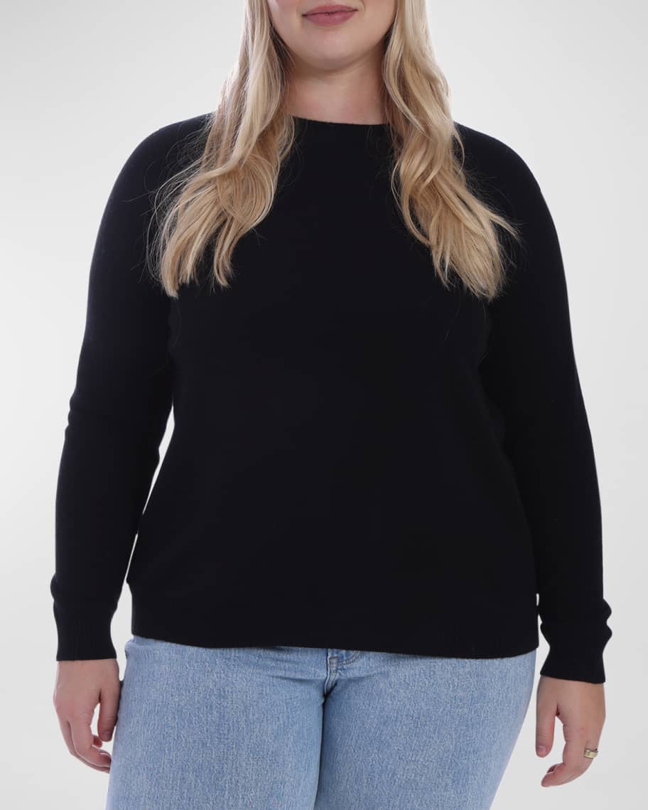 Minnie Rose Plus Size Cashmere Crewneck Sweater | Neiman Marcus