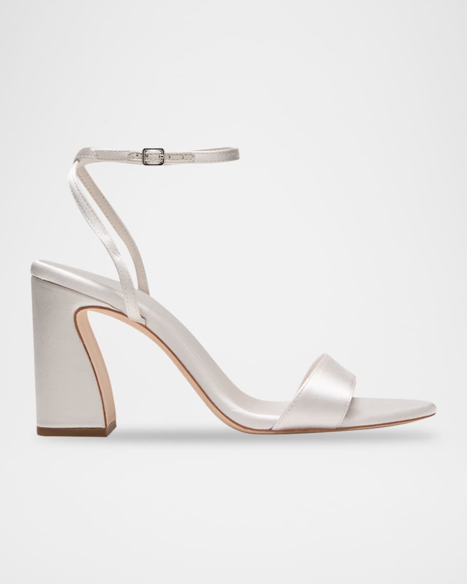 Loeffler Randall Malia Satin Ankle-Strap Sandals | Neiman Marcus