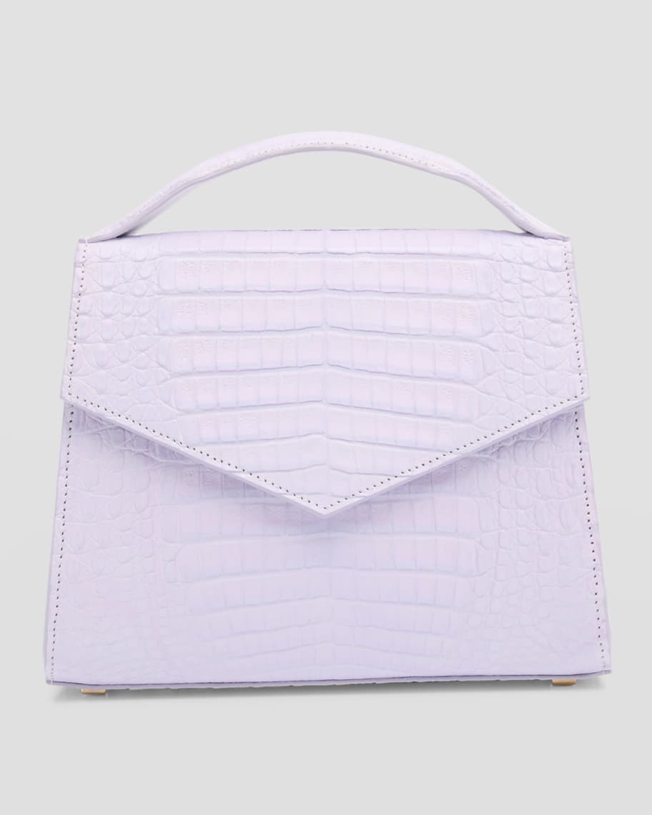 Maria Oliver Julia Medium Crocodile Top-Handle Bag | Neiman Marcus