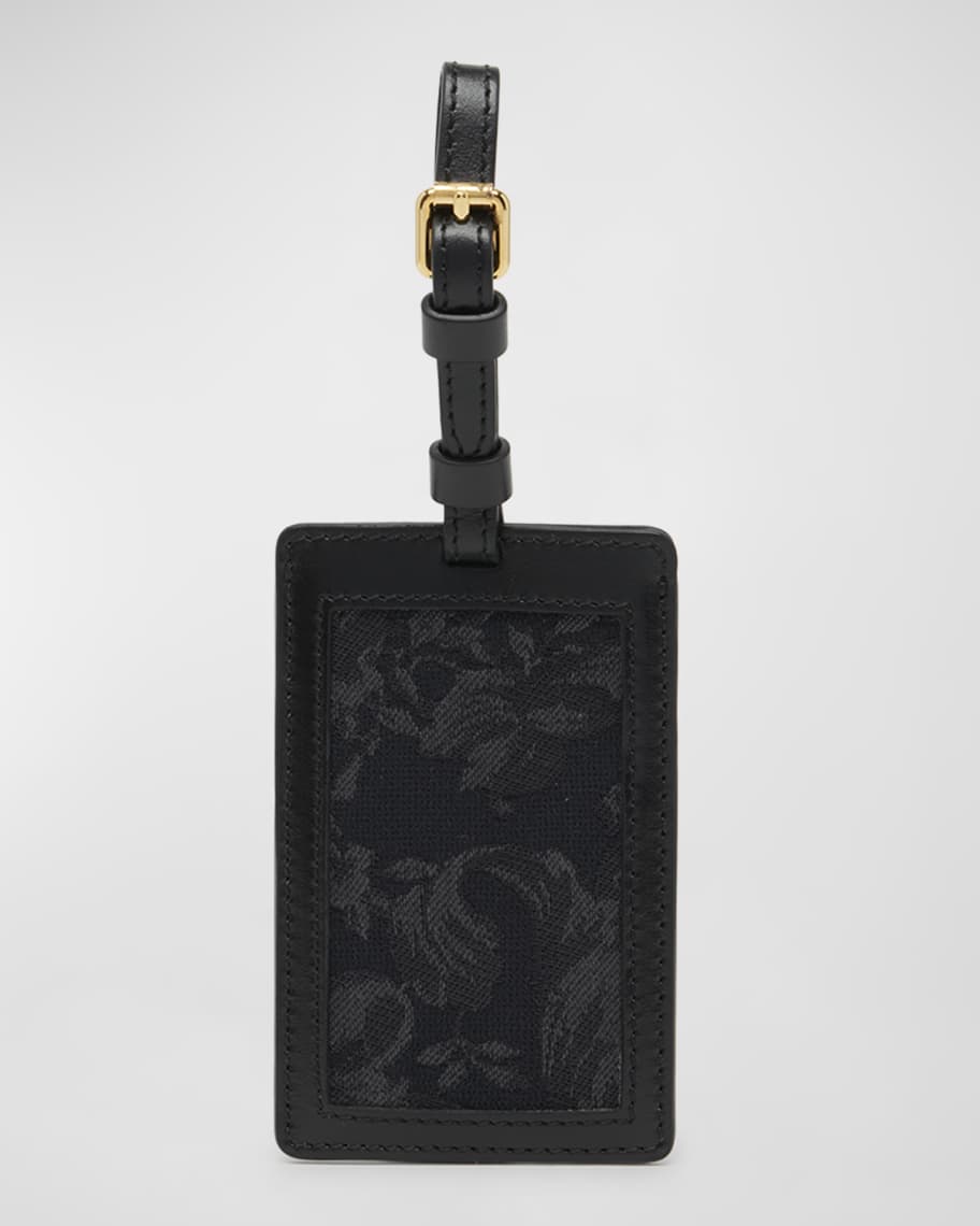 Versace Jacquard Embroidered Luggage Tag | Neiman Marcus