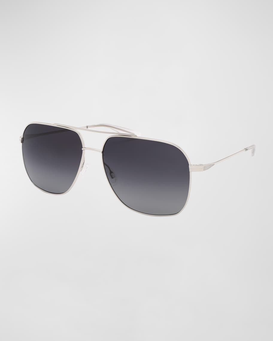 Barton Perreira Men's Aeronaut Titanium Aviator Sunglasses | Neiman Marcus
