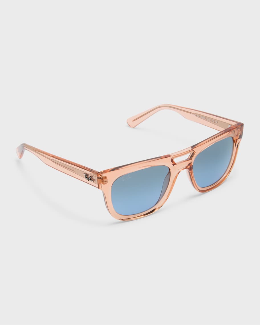 Ray-Ban Phil Transparent Bio-Acetate Aviator Sunglasses | Neiman Marcus