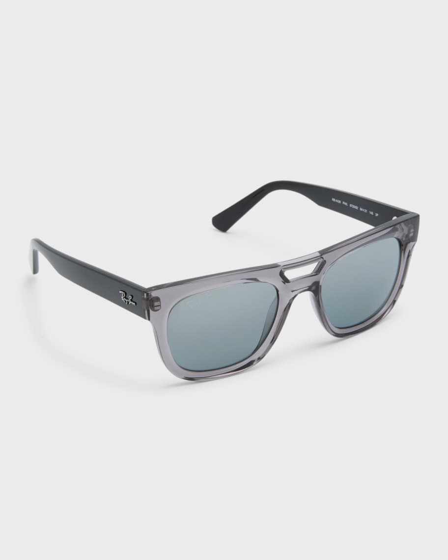 Ray-Ban Men's Double-Bridge Plastic Square Sunglasses | Neiman Marcus