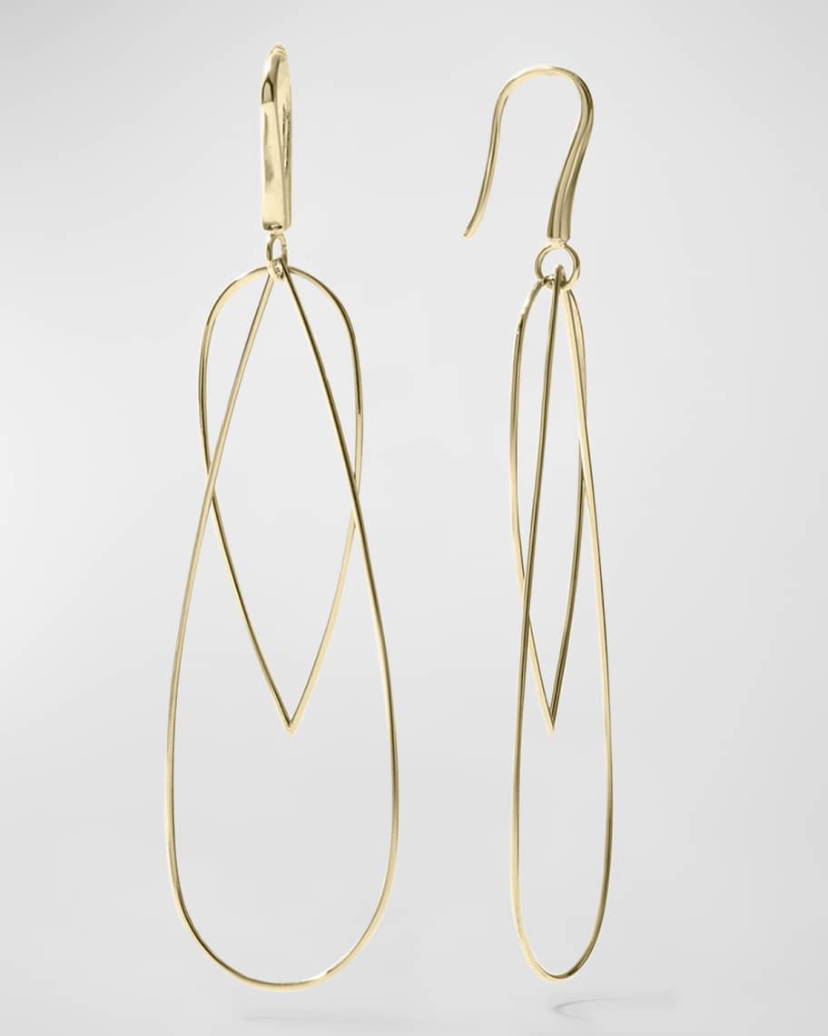 LANA 14k Elongated Dangle Hoop Earrings | Neiman Marcus