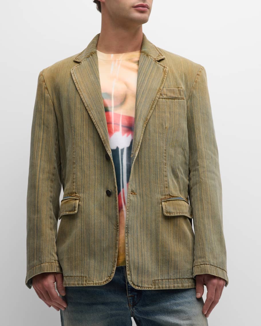 Diesel Men's Heat-Sealed Denim Jacket | Neiman Marcus