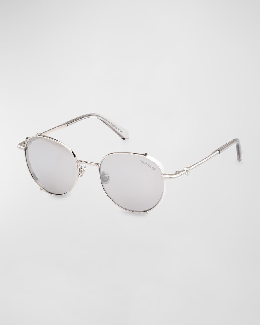 Moncler Owlet Metal Round Sunglasses | Neiman Marcus