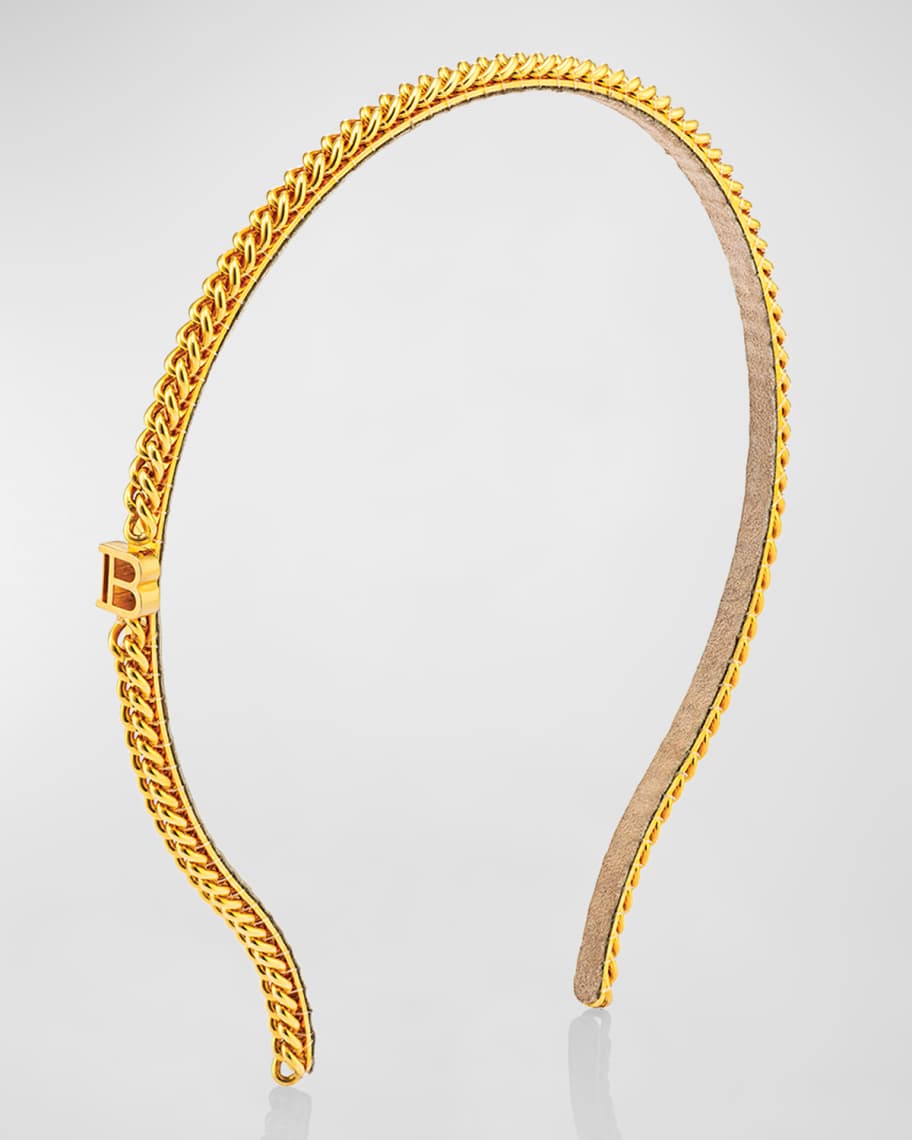 Balmain Hair Pont Des Arts Small Gold Chain Headband | Neiman Marcus