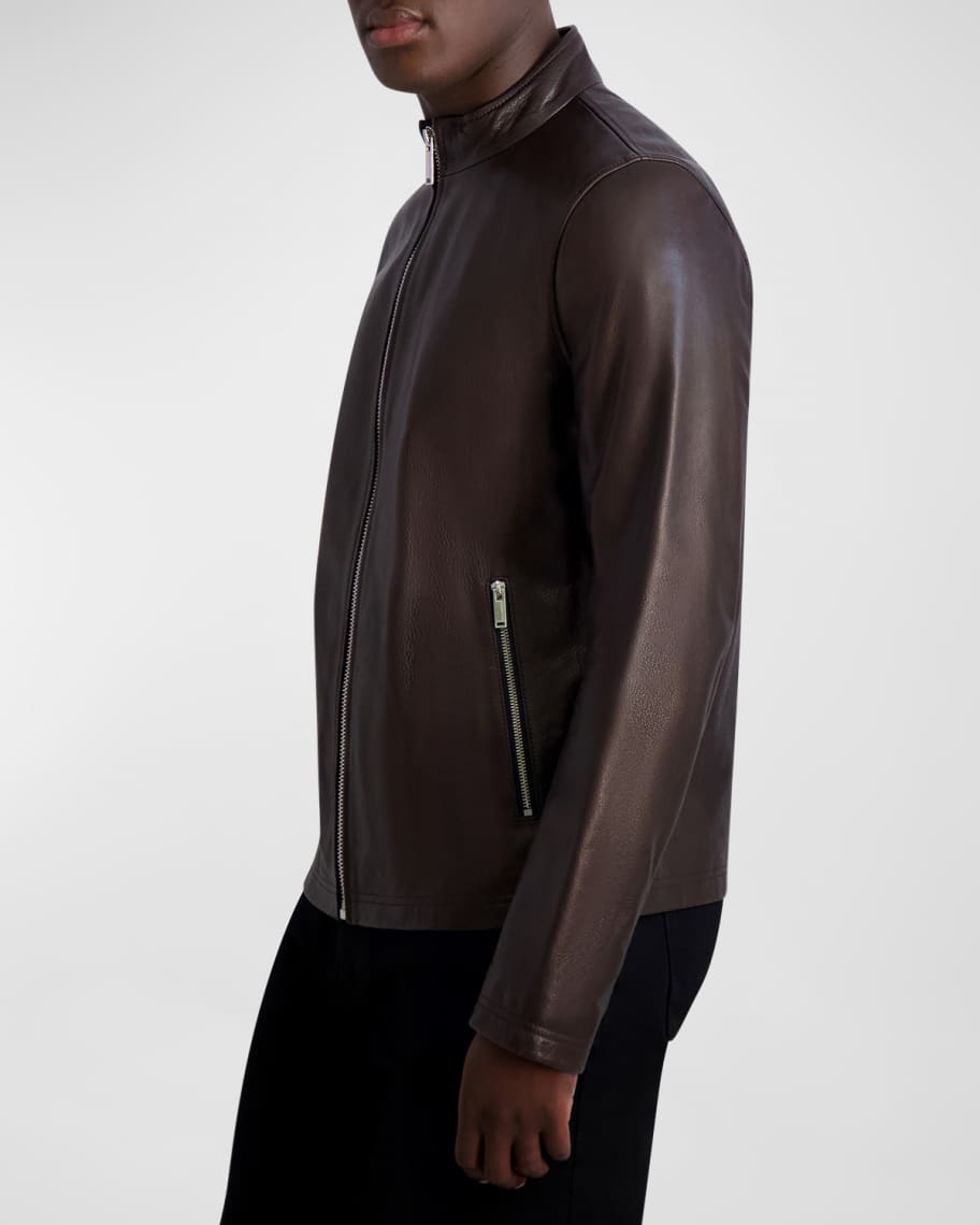 Karl Lagerfeld Paris Men's Leather Jacket with Exposed Zippers | Neiman ...
