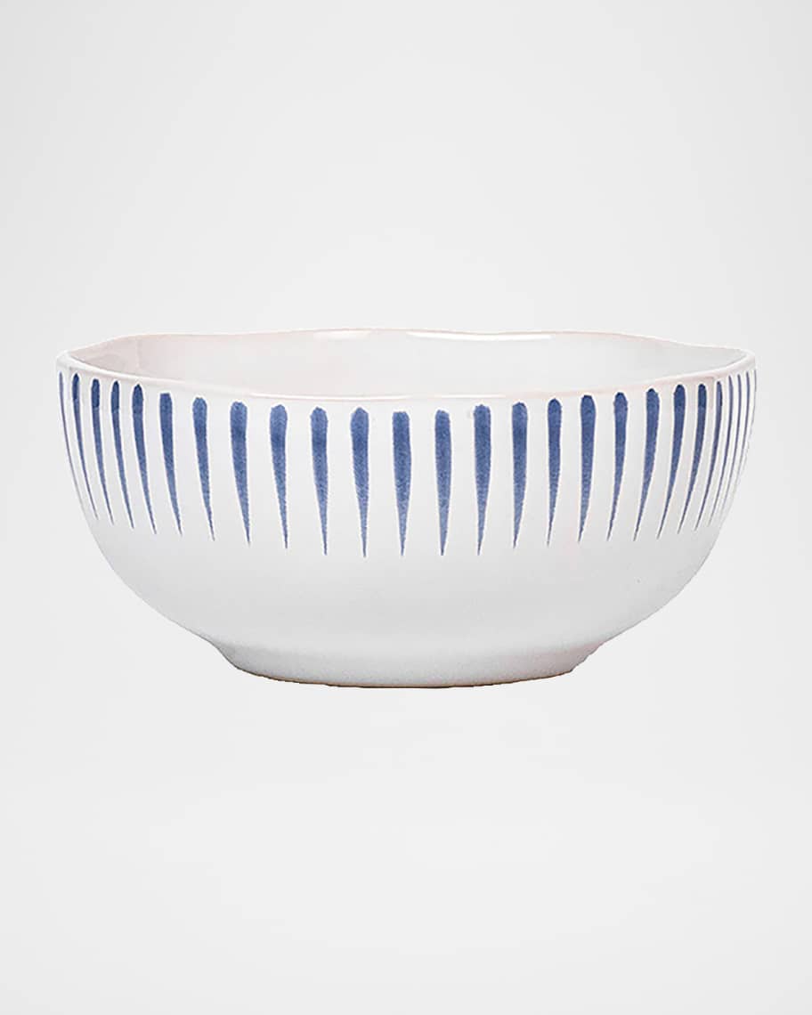 Juliska Sitio Stripe Delft Blue Cereal/Ice Cream Bowl | Neiman Marcus