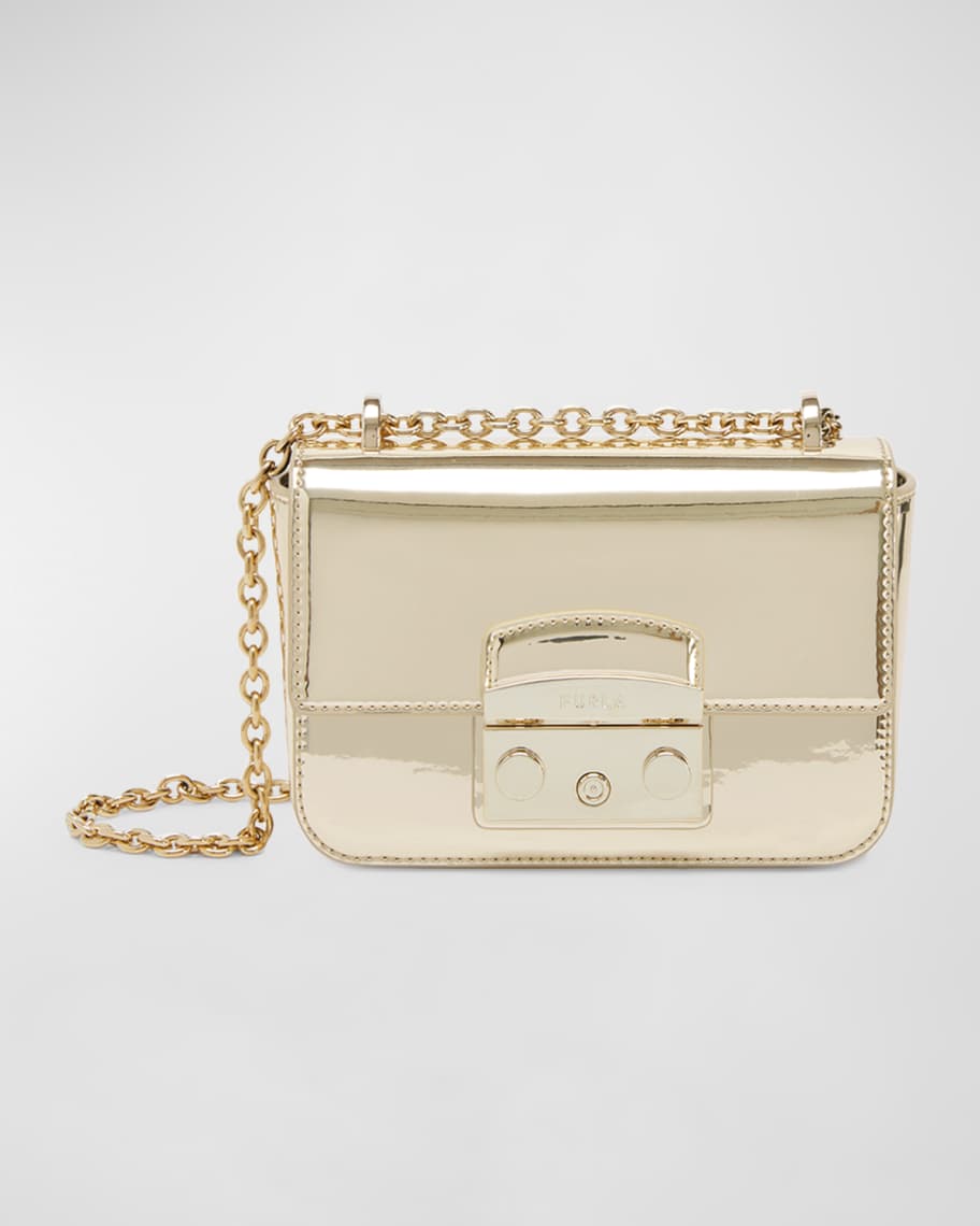 Furla Metropolis Mini Metallic Crossbody Bag | Neiman Marcus