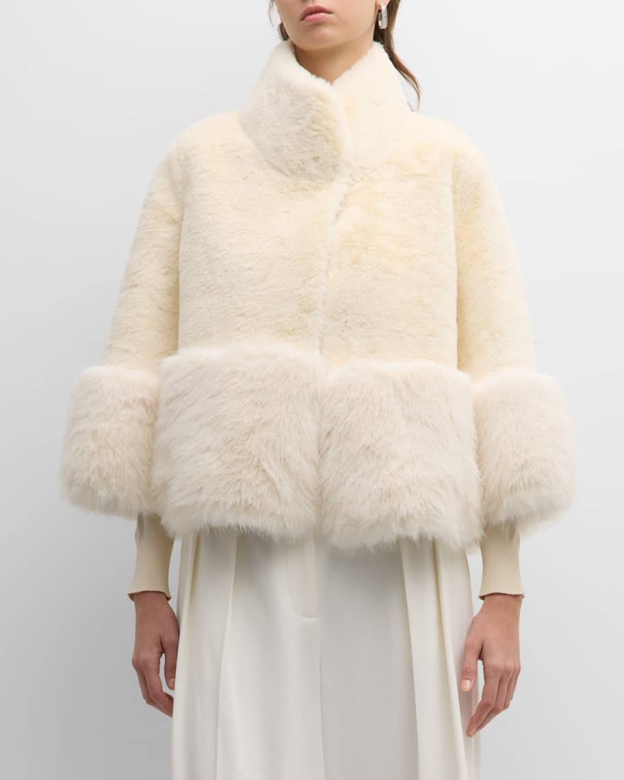 Adrienne Landau Faux Shearling Jacket | Neiman Marcus