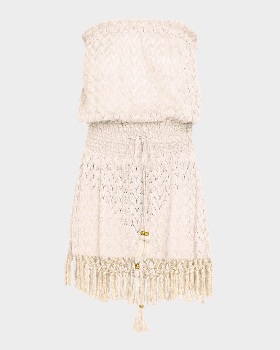 Ramy Brook Lauryn Strapless Crochet Mini Dress Neiman Marcus