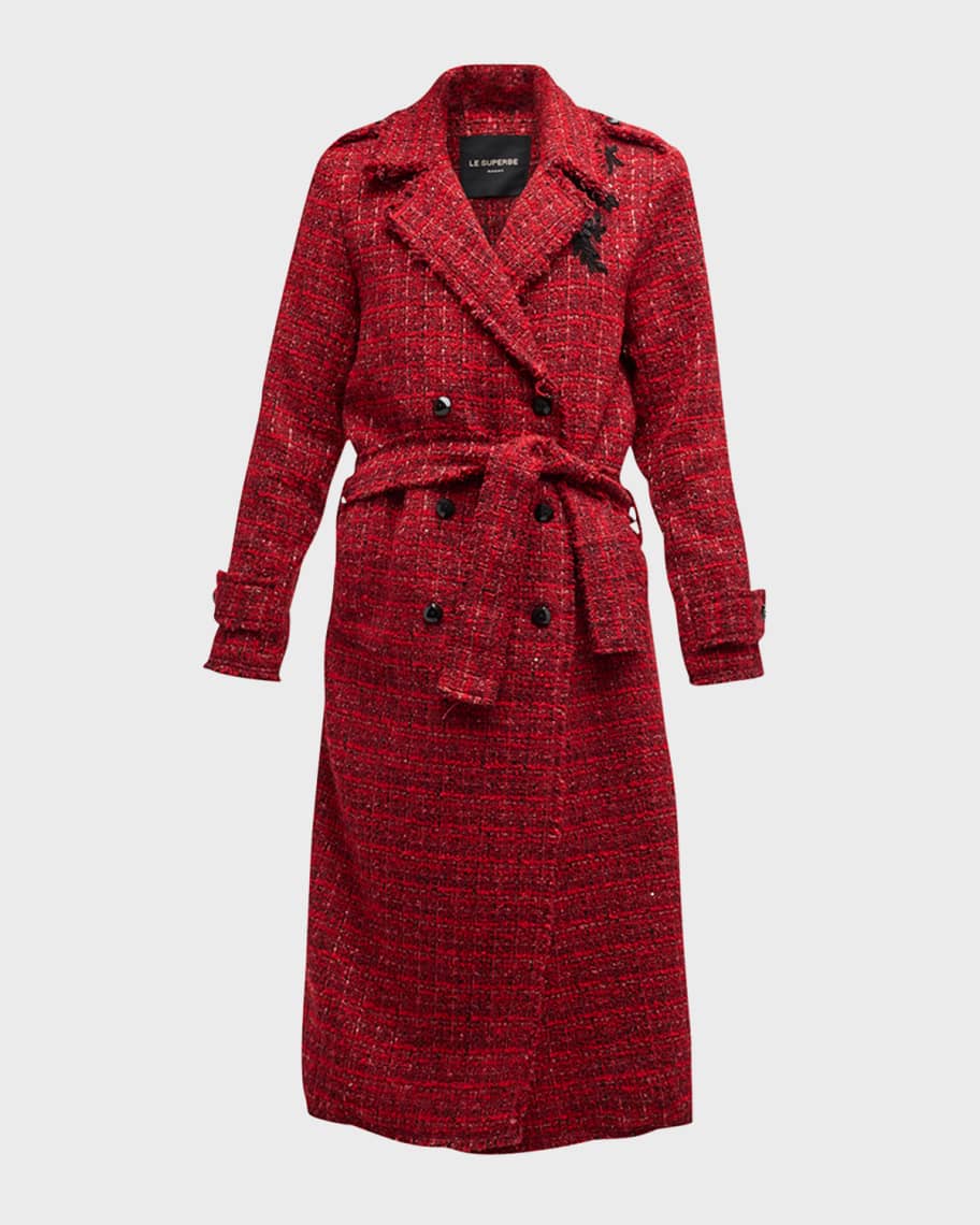 Le Superbe Belle De Jour Tweed Trench Coat | Neiman Marcus