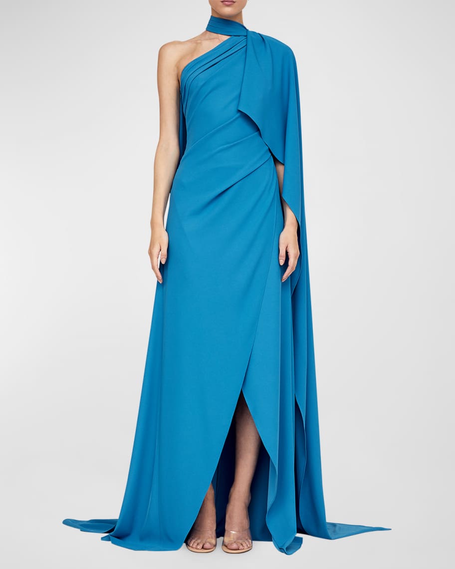 Atelier Prabal Gurung Claire Draped Cape Gown | Neiman Marcus