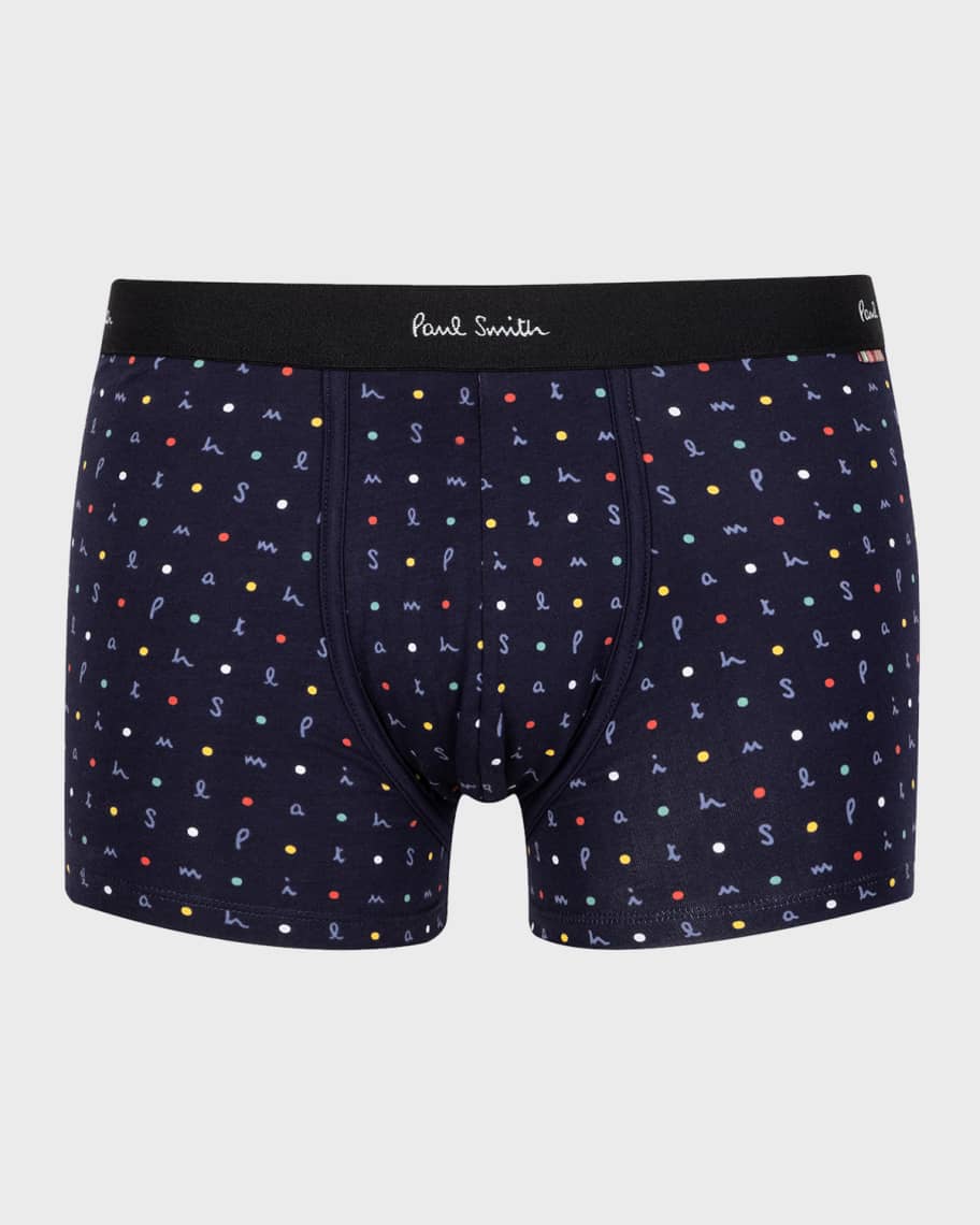 Paul Smith Men's Polka Dot Logo Trunks | Neiman Marcus