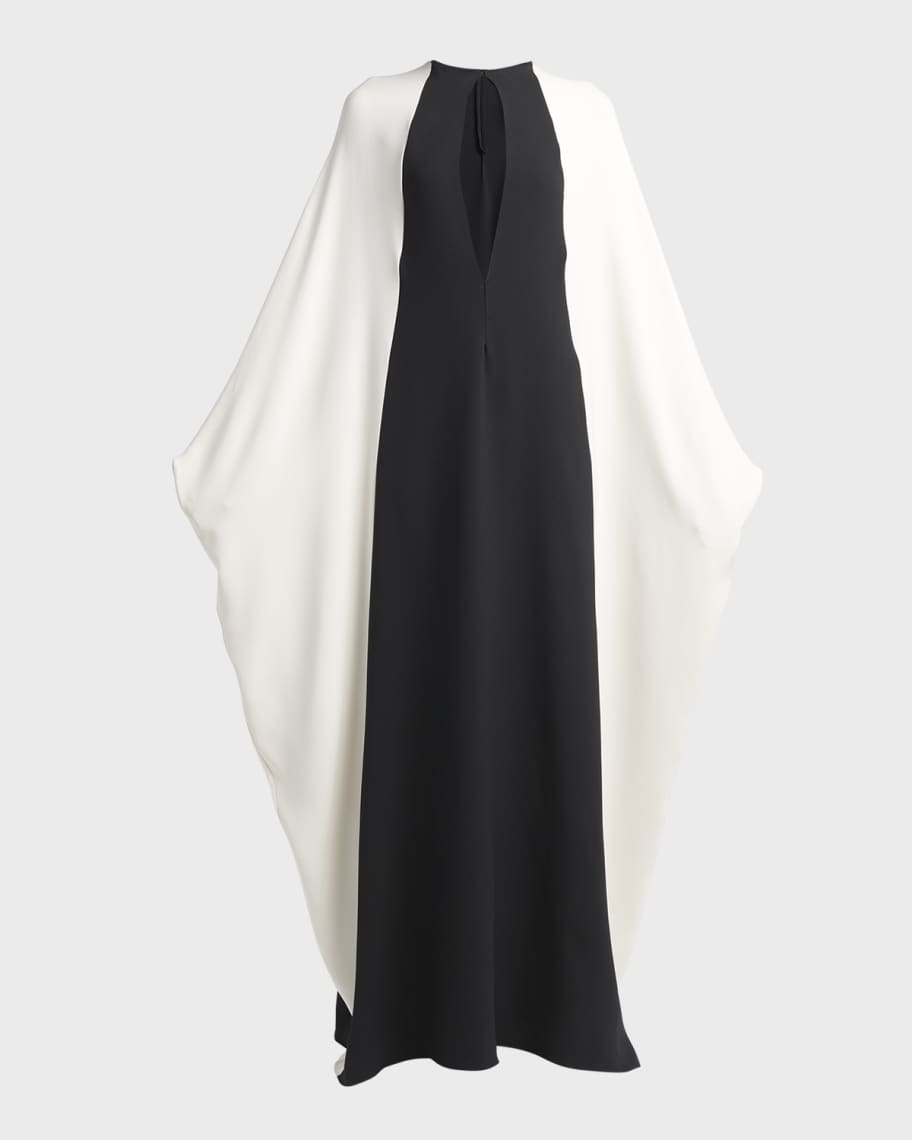 TOM FORD Colorblock Keyhole Georgette Kaftan | Neiman Marcus