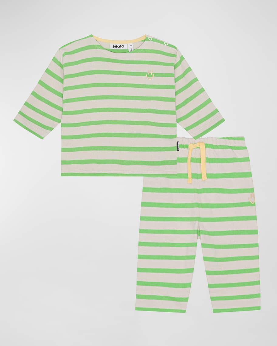 Molo Kid's Edarko Striped Two-Piece Set, Size 6M-2 | Neiman Marcus