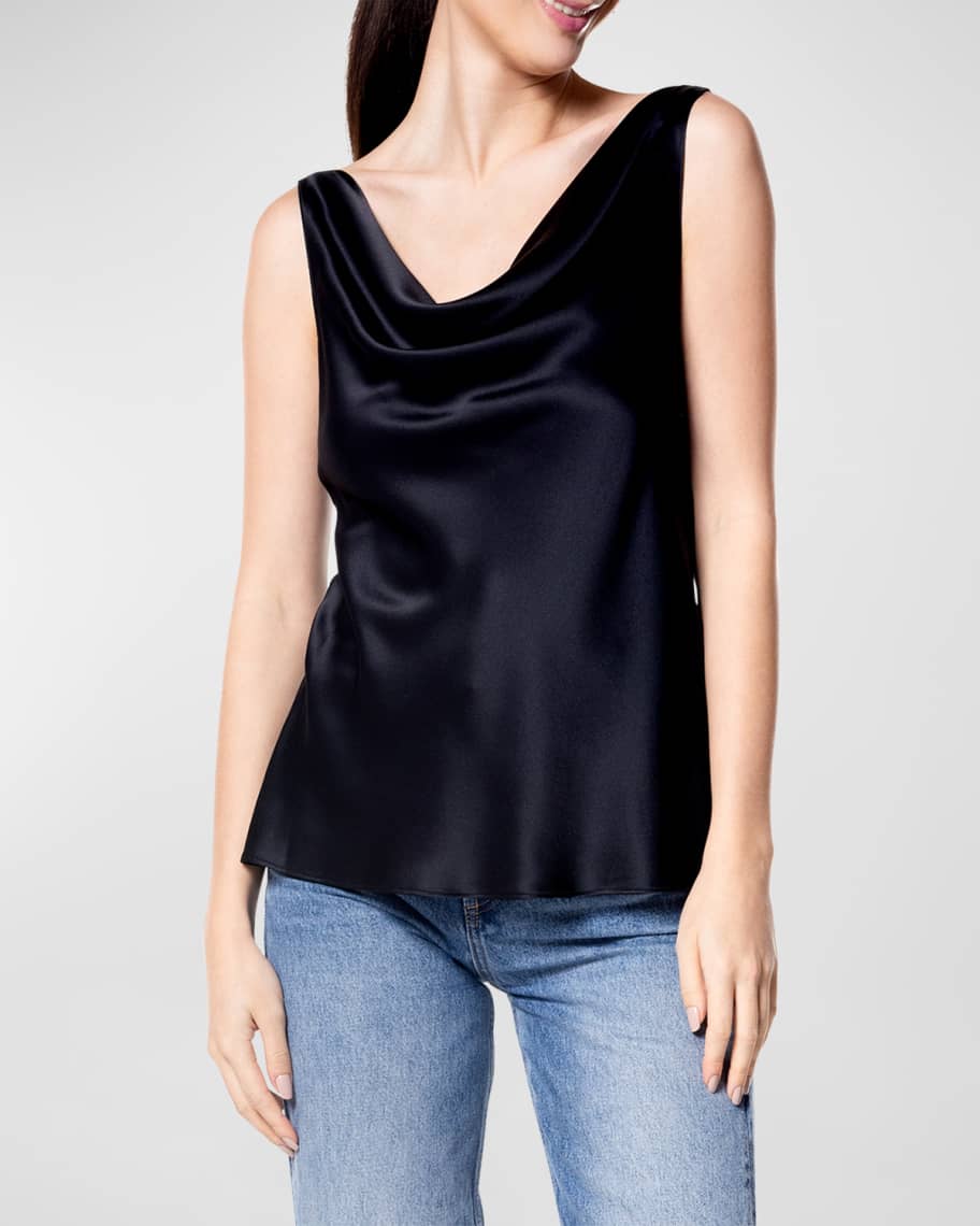 Christine Lingerie Cowl-Neck Silk Tank | Neiman Marcus