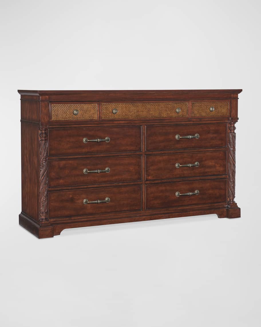 Hooker Furniture Charleston Cane 9-Drawer Dresser | Neiman Marcus