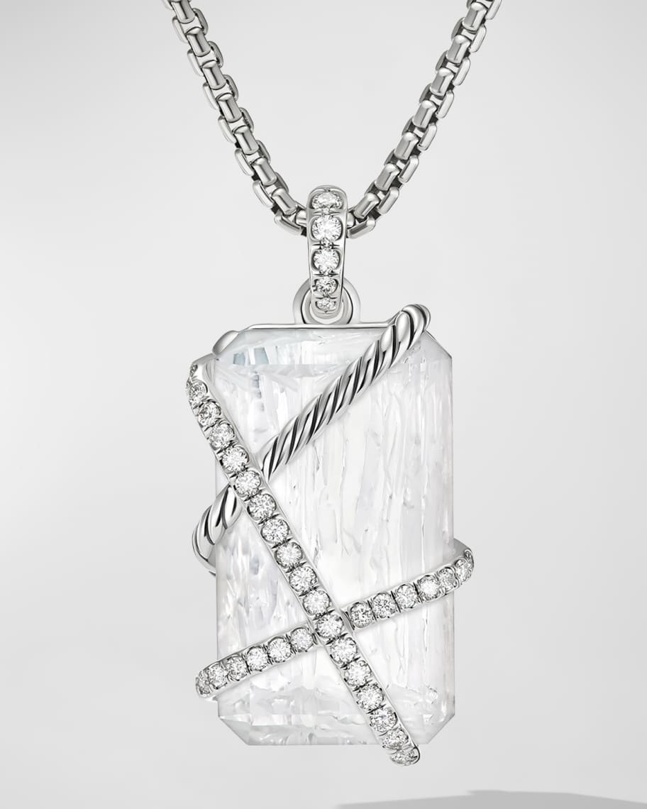 David Yurman 32mm Cable Wrap Pendant in Silver | Neiman Marcus
