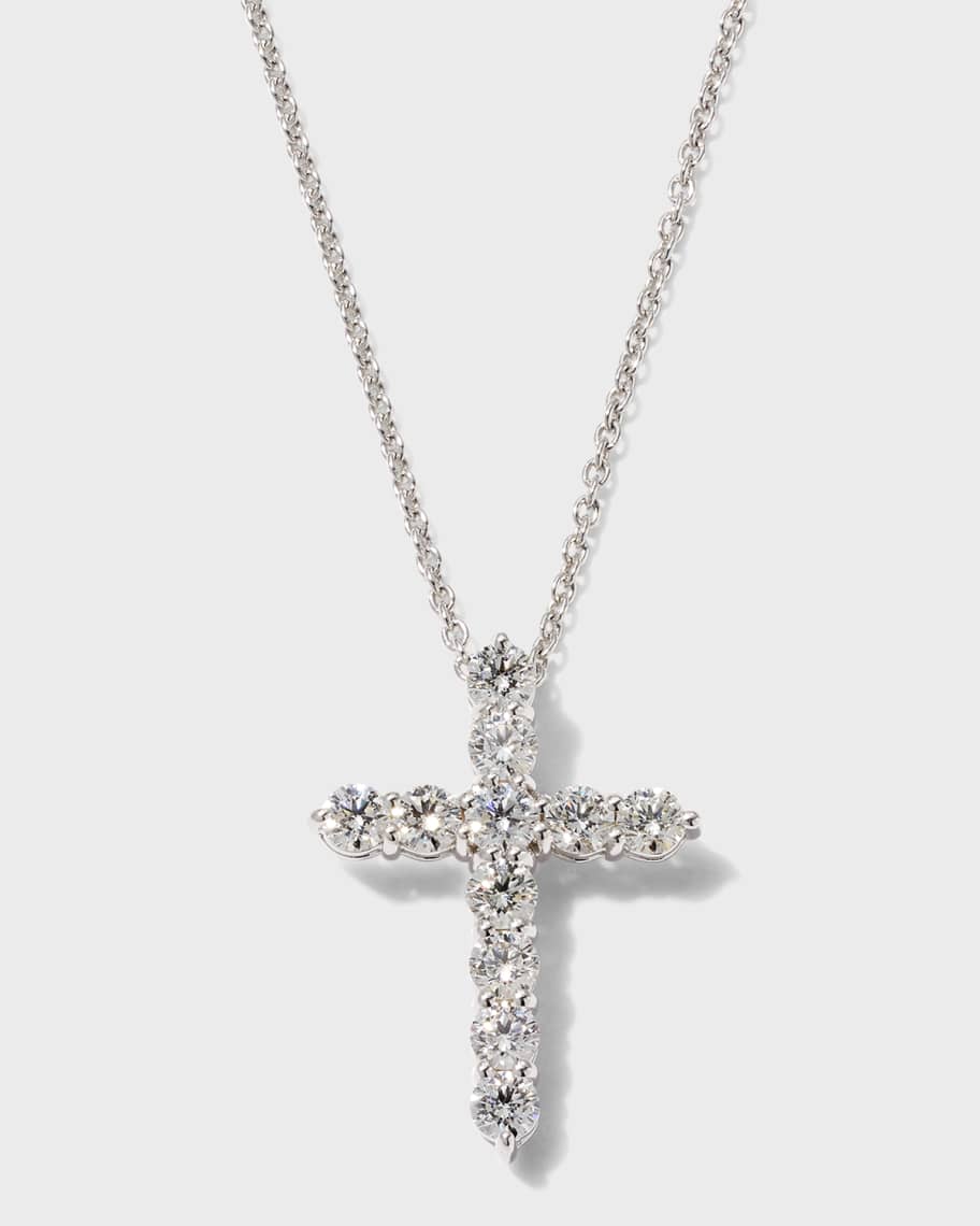 Roberto Coin 18K Gold Diamond Cross Pendant Necklace, 25x20mm | Neiman ...