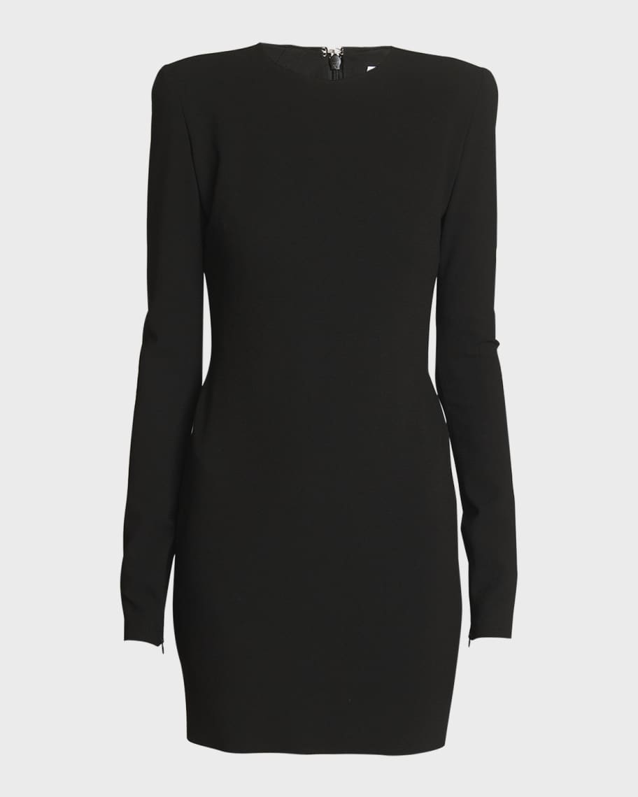 Victoria Beckham Fitted Mini Dress with Shoulder Pads | Neiman Marcus