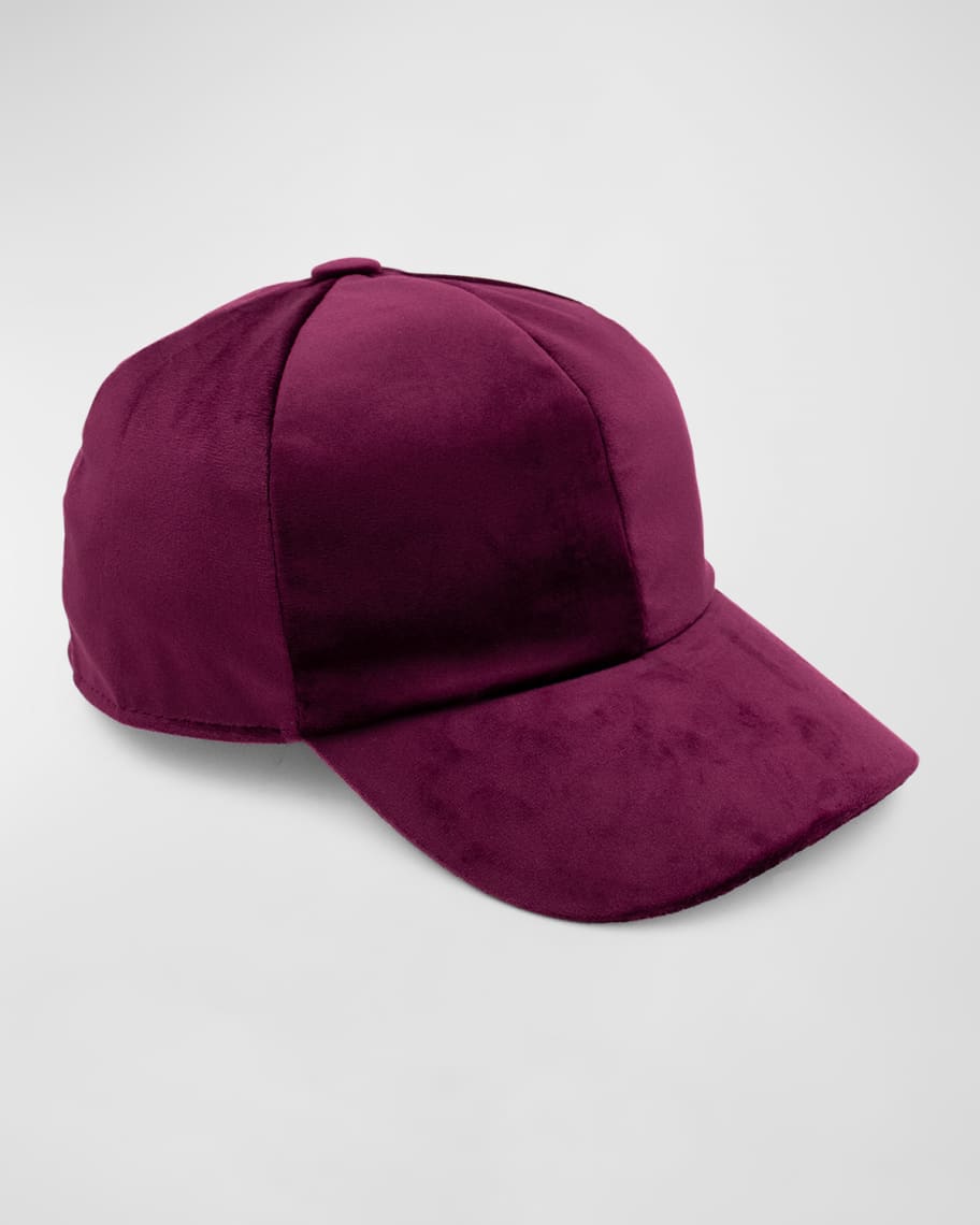 Surell Accessories Velvet Baseball Hat | Neiman Marcus