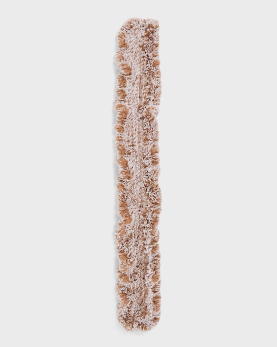 Surell Accessories Faux Rex Rabbit Fur Knit Scarf | Neiman Marcus
