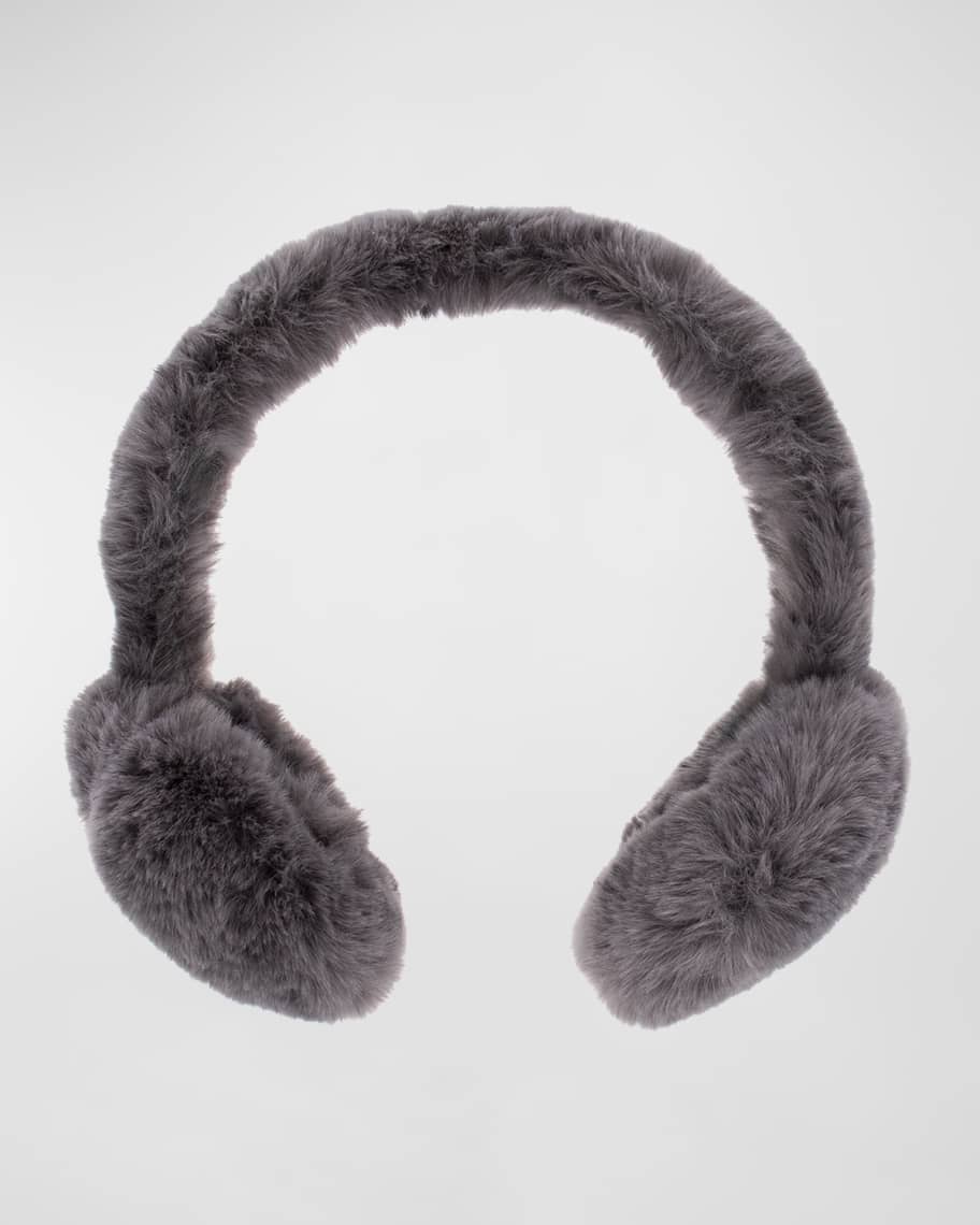 Surell Accessories Faux Rex Rabbit Ear Muffs | Neiman Marcus