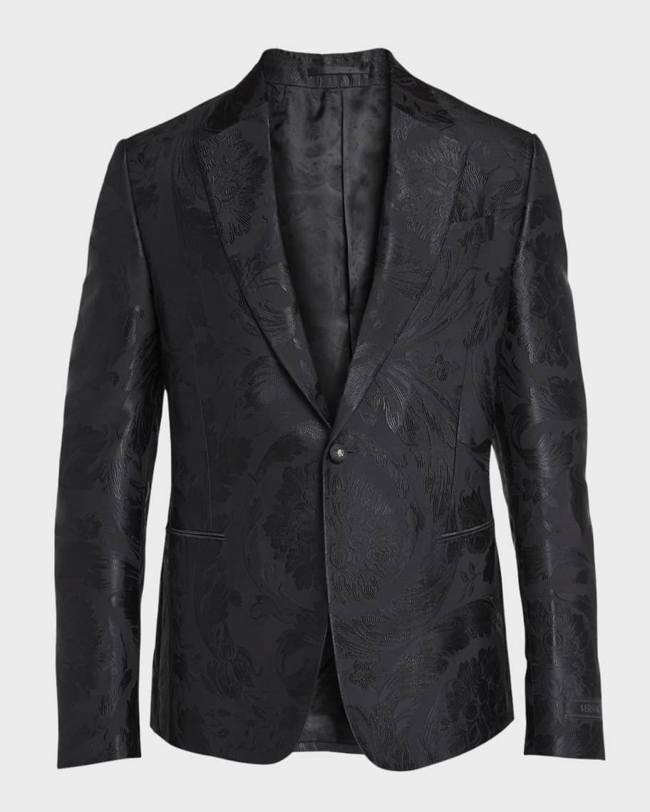 Versace Men's Barocco Jacquard Tuxedo Jacket | Neiman Marcus