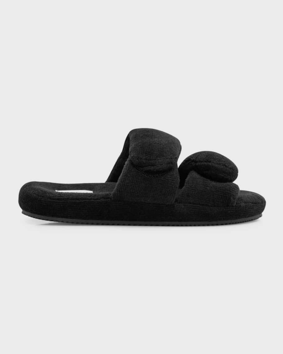 Skin Val Double-Strap Faux Fur Slide | Neiman Marcus
