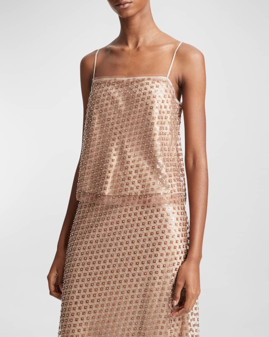 Vince Beaded Sequin Cami | Neiman Marcus