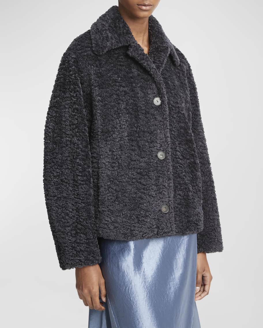 Vince Wavy Faux Fur Jacket | Neiman Marcus