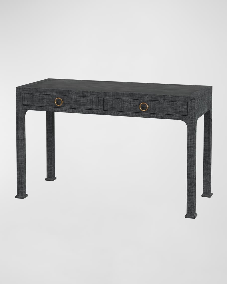Butler Specialty Co Camila Raffia Writing Desk | Neiman Marcus