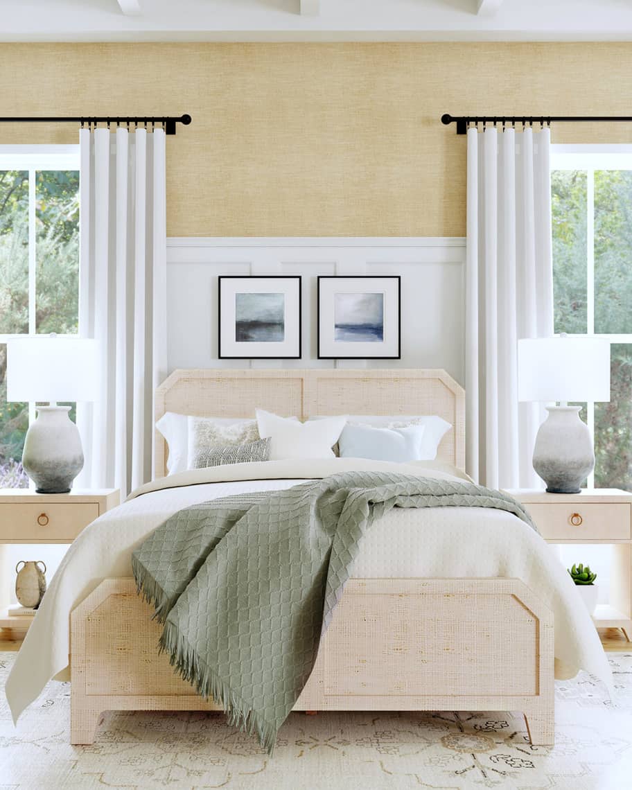 Butler Specialty Co Helena Raffia Queen Panel Bed | Neiman Marcus