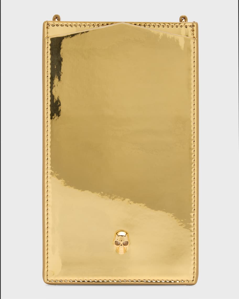 McQueen Metallic Phone Case with Chain Strap | Neiman Marcus