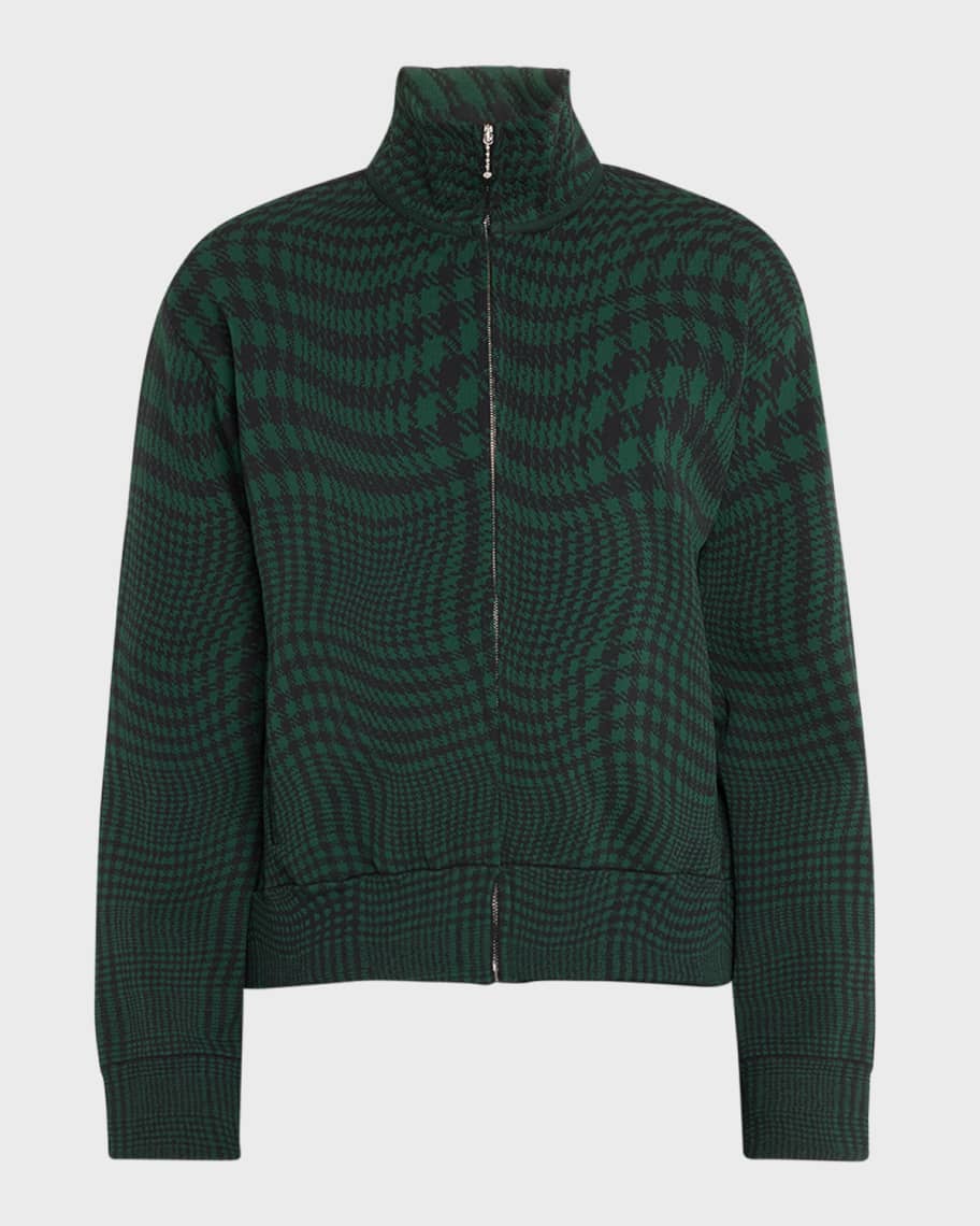 Burberry Men's Warped Check Track Jacket | Neiman Marcus