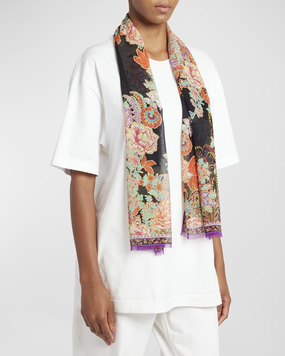 Etro Floral Silk Scarf | Neiman Marcus