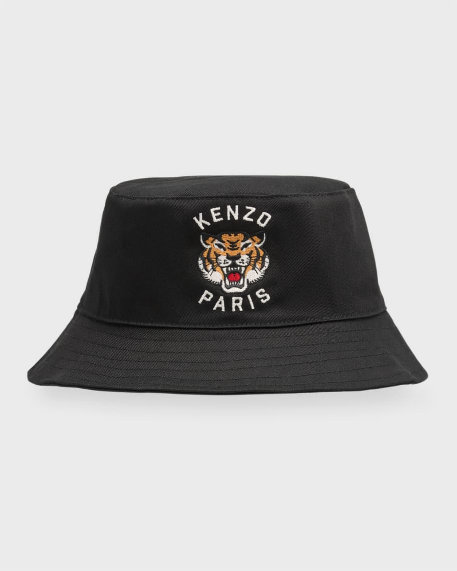 Kenzo Men's Embroidered Logo Bucket Hat | Neiman Marcus