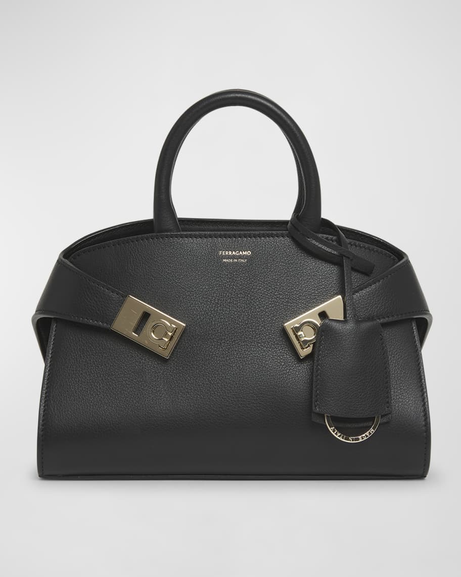 Ferragamo Mini Hug Leather Top-Handle Bag | Neiman Marcus