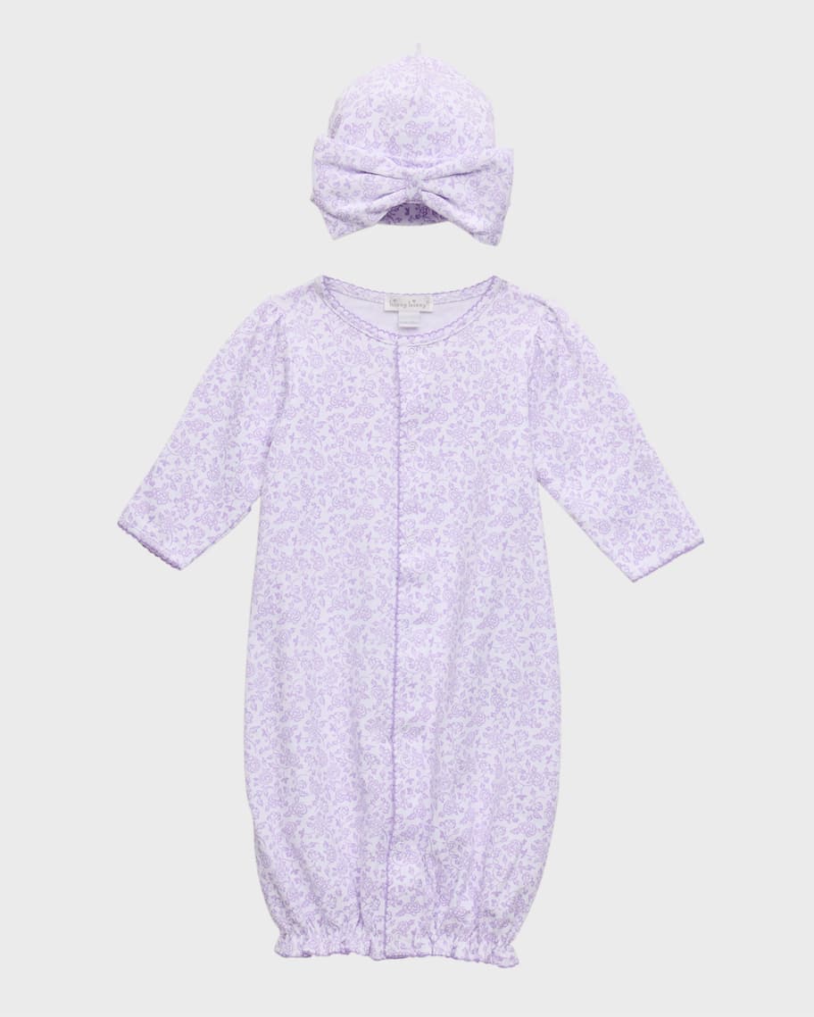 Kissy Kissy Girl's Blooming Vines Convertible Gown and Hat Set, Size ...