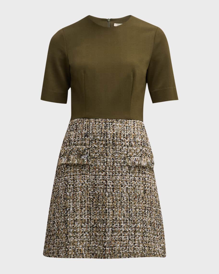 Jason Wu Collection Tweed and Jersey Combo Day Dress | Neiman Marcus