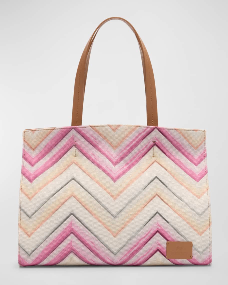 Missoni Medium Chevron Canvas Tote Bag | Neiman Marcus
