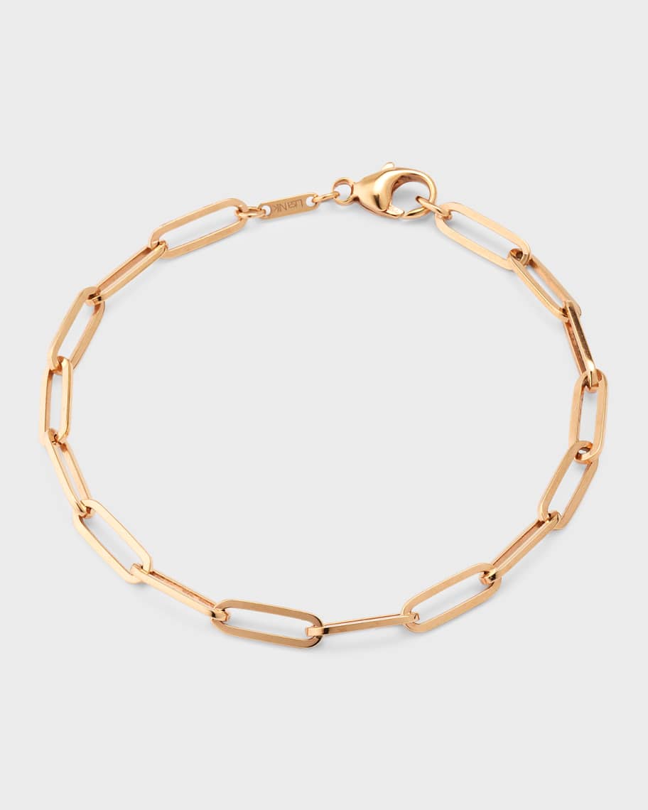 Lisa Nik Golden Dreams 18K Rose Gold Paper Clip Chain Bracelet | Neiman ...